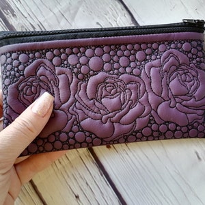 ITH Zipper Bag Rose Embroidery Design in the Hoop Phone Case ITH ...