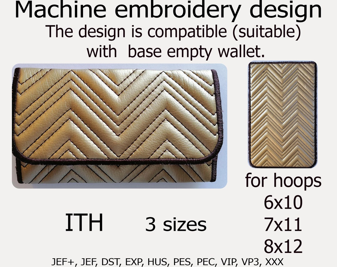 Wallet in the Hoop Embroidery Design ITH Purse Clutch Little Bag ITH ...