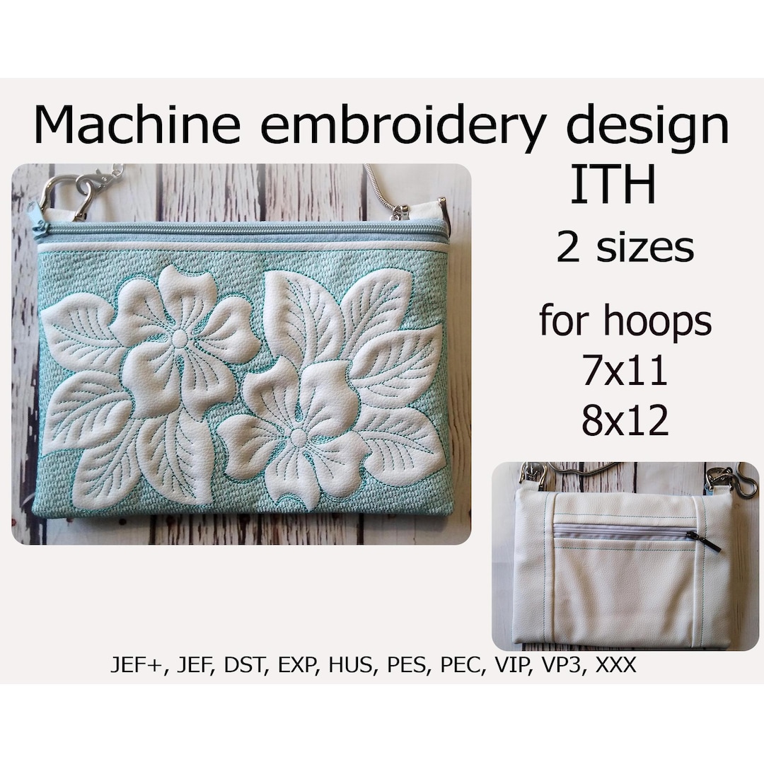In the Hoop Bag Flowers Embroidery Designs ITH Crossbody Bag ITH ...
