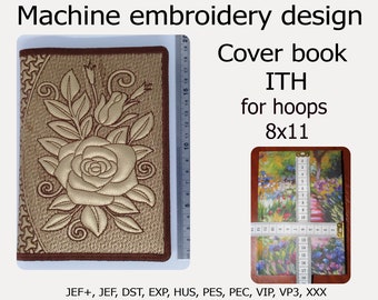 In the Hoop Cover for Book Flowers Machine Embroidery Design ITH ...