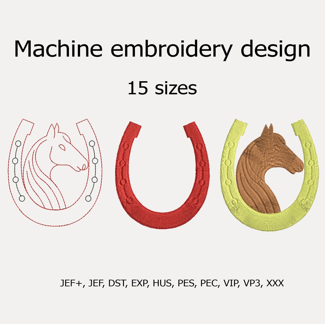 Machine Embroidery Designs Horse Horseshoe Embroidery Designs Digital ...