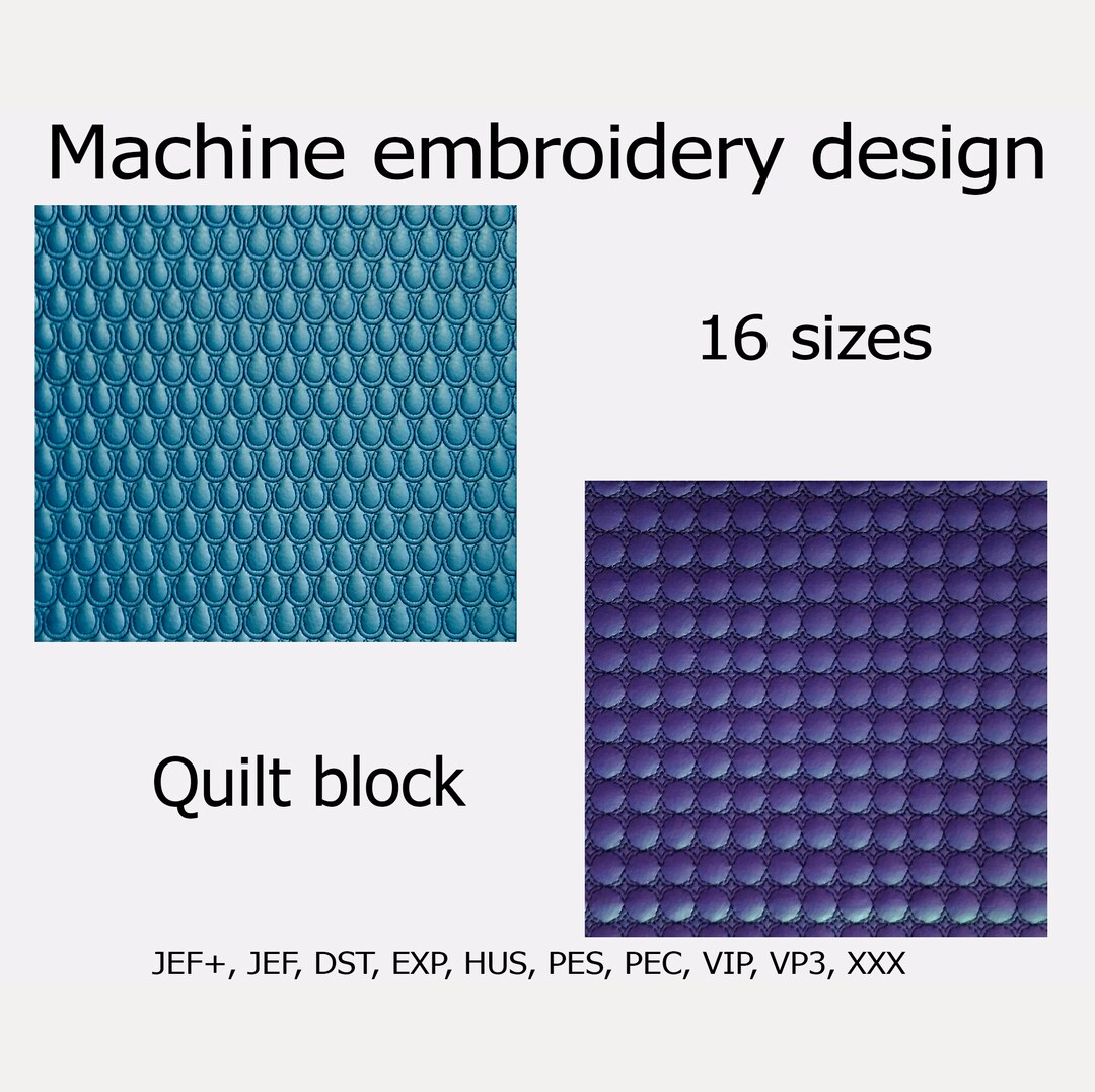 Embroidery Design Set Quilt Blocks Trapunto Machine Embroidery Files 16 ...