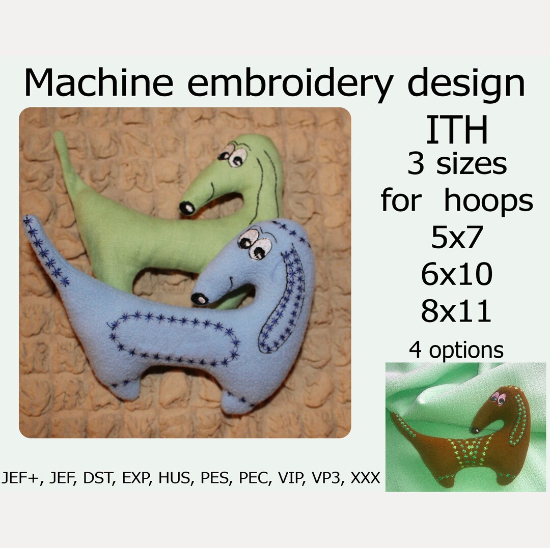 In the Hoop Dog Soft Toy for Girl Machine Embroidery Design ITH Project ...