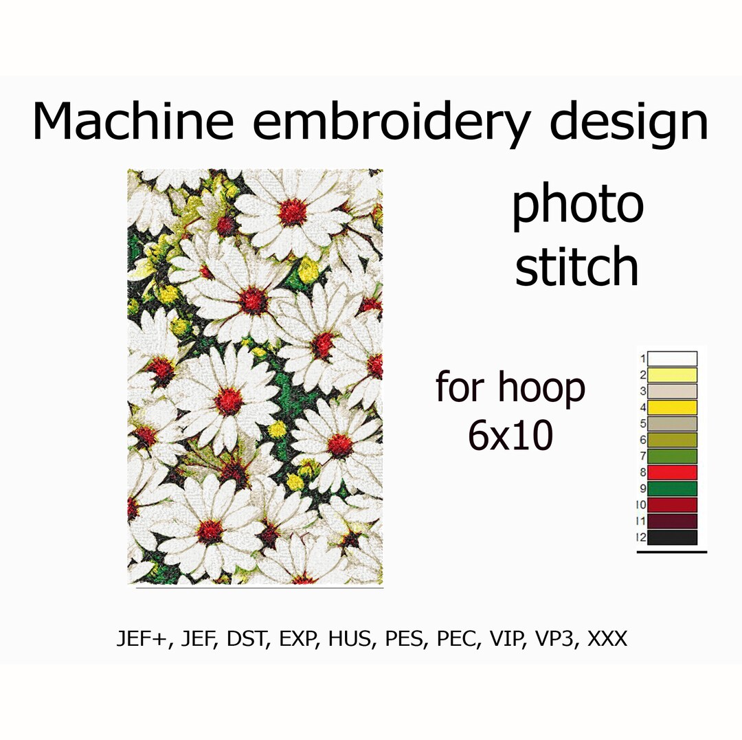Machine Embroidery Designs Chamomile Photostitch Embroidery Designs ...