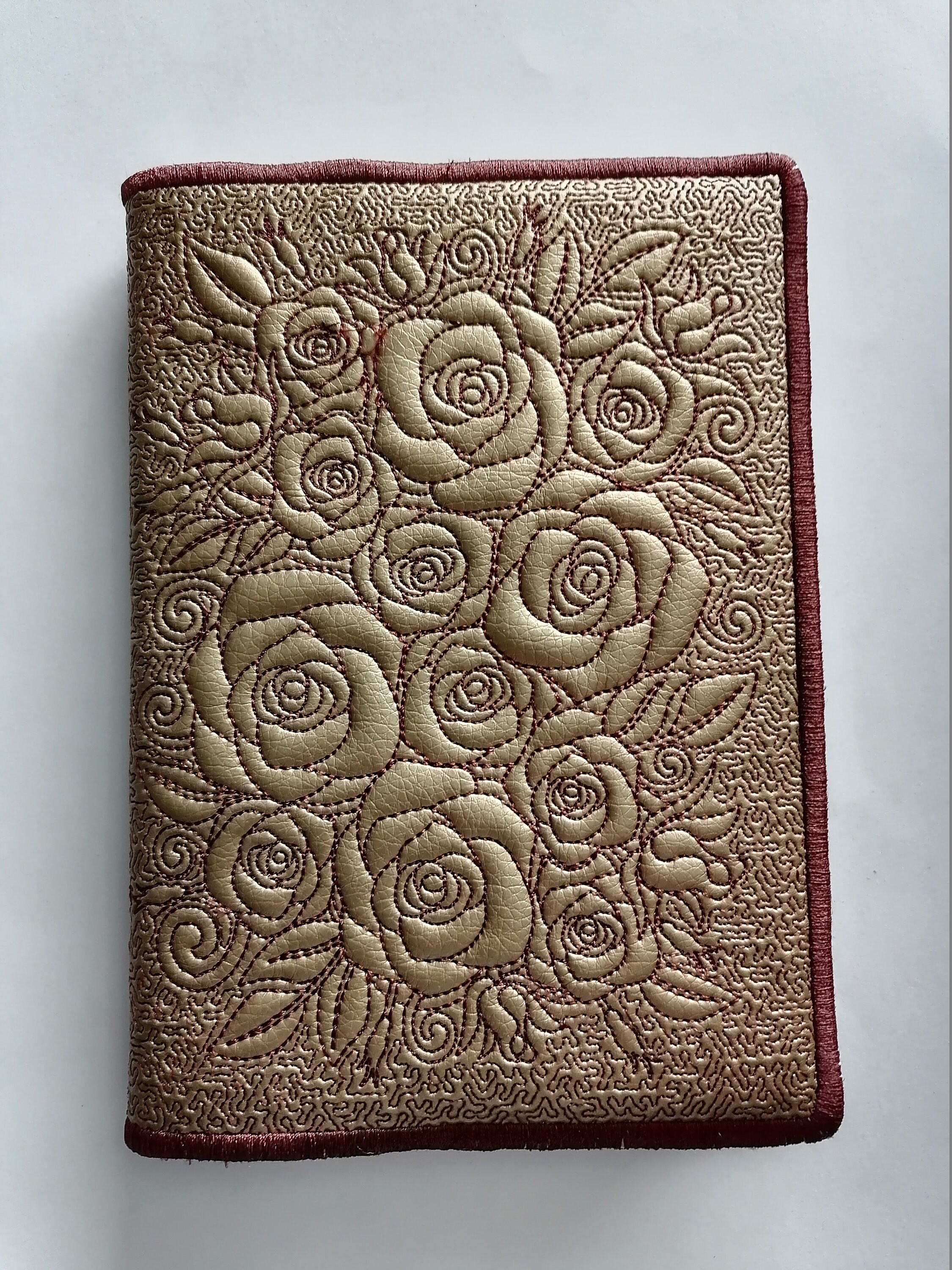 Machine Embroidery Design in the Hoop Cover for Book Girl and Roses ITH ...