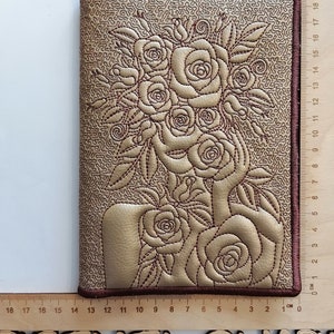 Machine Embroidery Design in the Hoop Cover for Book Girl and Roses ITH ...
