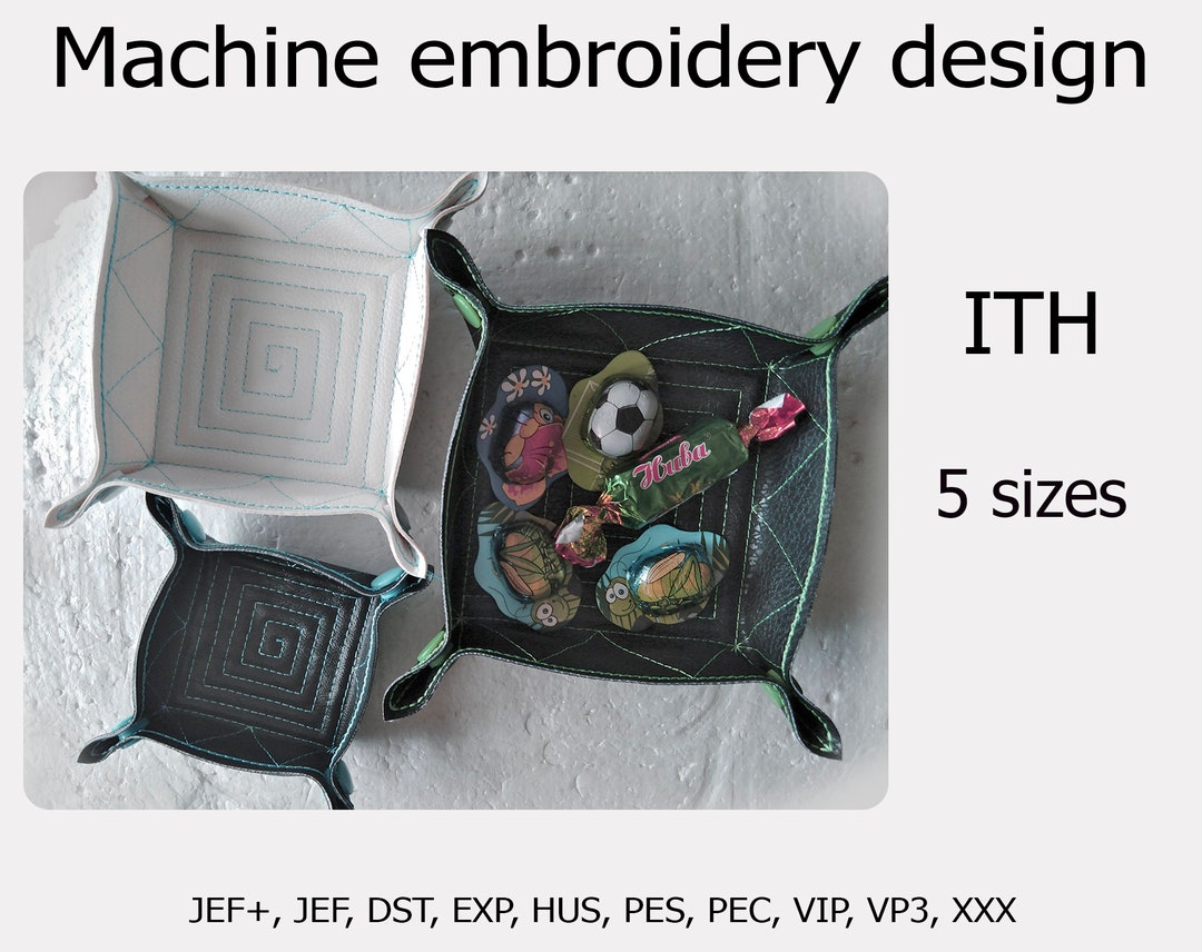 Snap Tray in the Hoop Machine Embroidery Design ITH Organizer ...