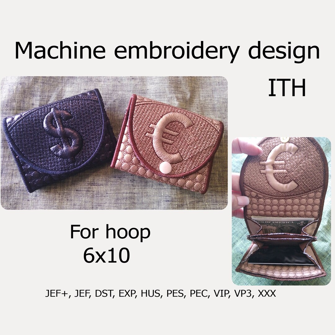 Wallet in the Hoop Embroidery Design ITH Purse Little Wallet ITH ...