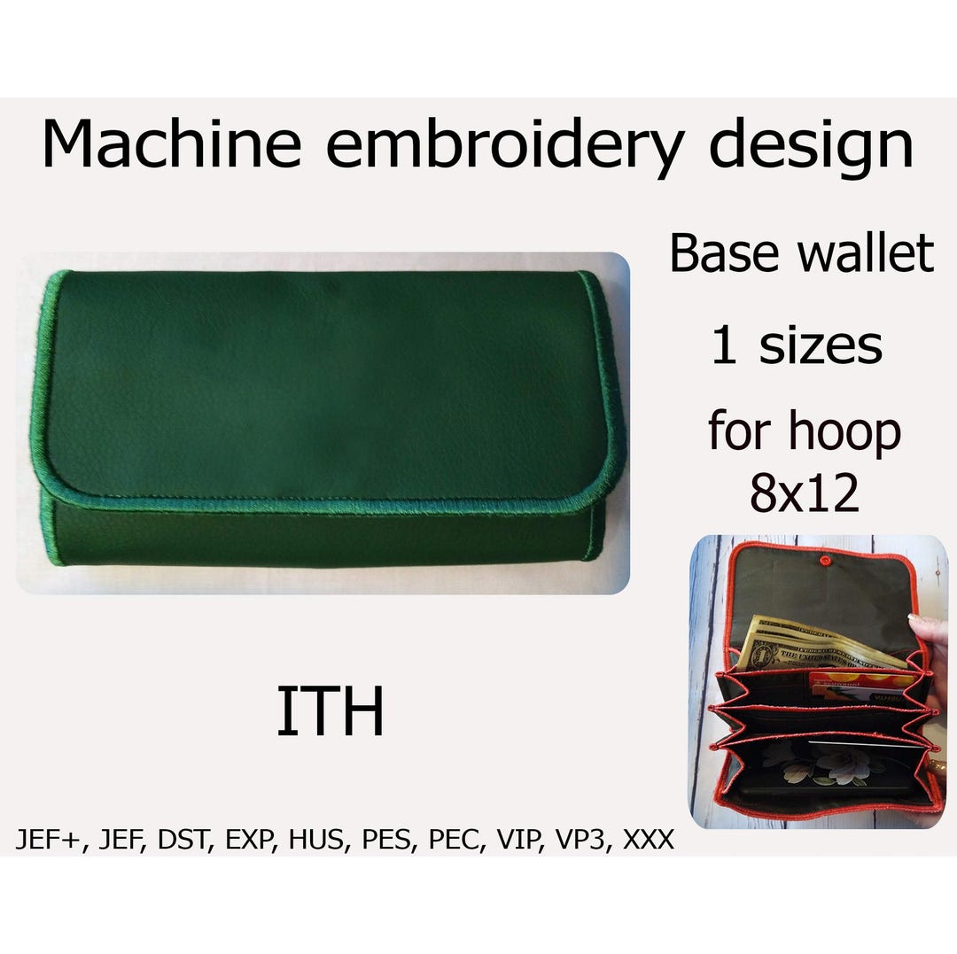 In the Hoop Wallet Embroidery Design ITH Purse, Phone Case, Clutch ...
