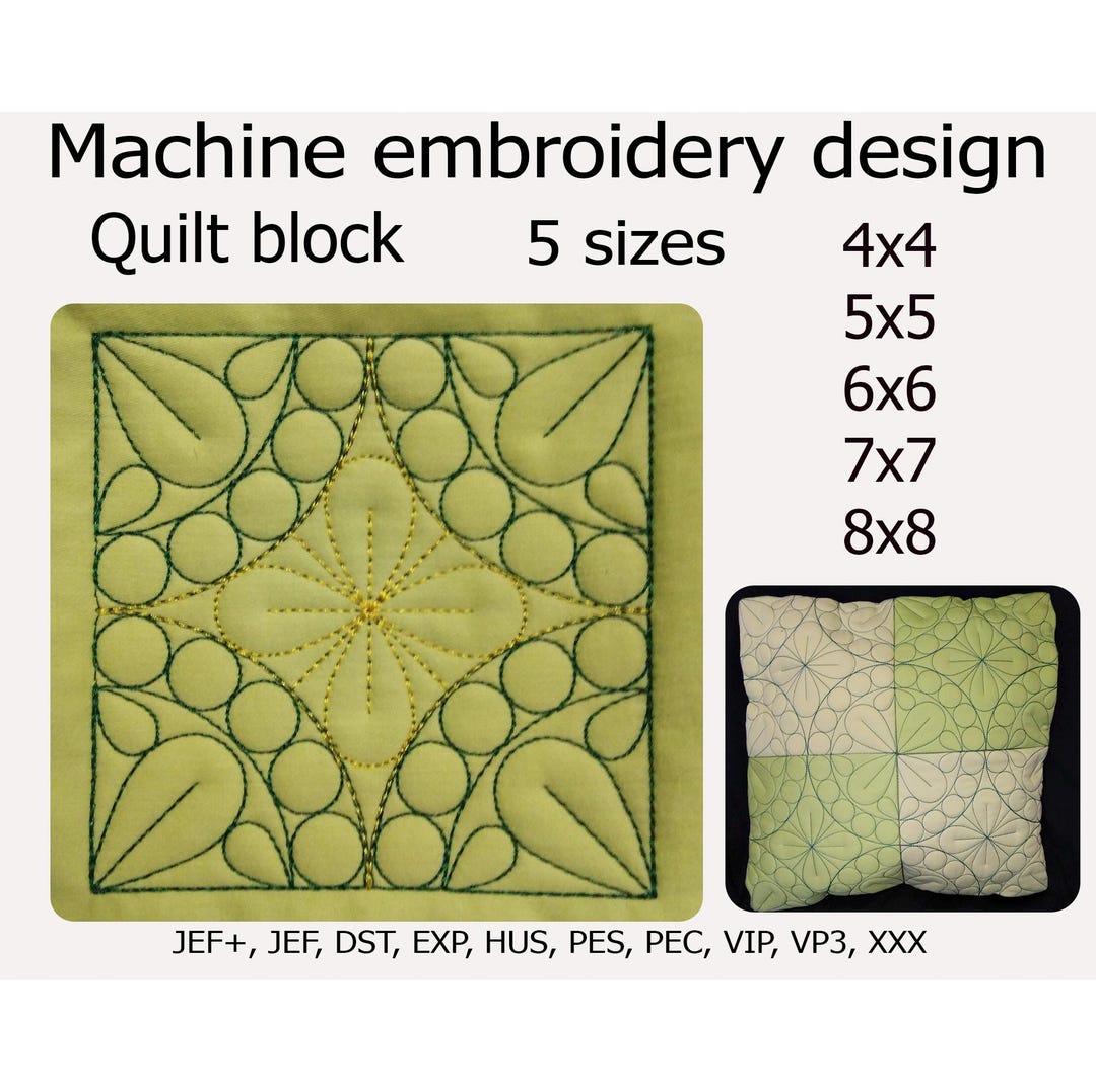 Bloco de colcha Desenho de bordado de flores Arquivos de bordado à ...