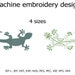 Lizard Machine Embroidery Designs Set Embroidery Designs Digital File 4 ...