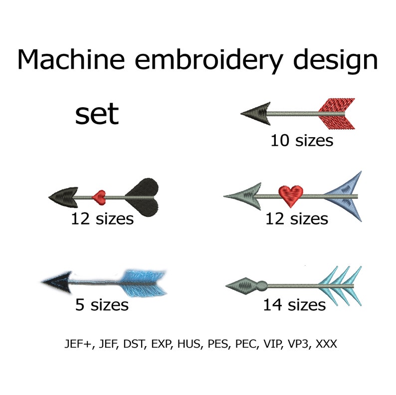 Arrow Machine Embroidery Design Arrow Embroidery Designs Set Embroidery ...