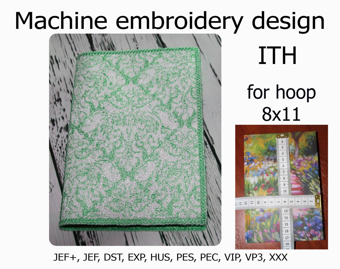 In the Hoop Cover for Book Machine Embroidery Design ITH Project for ...