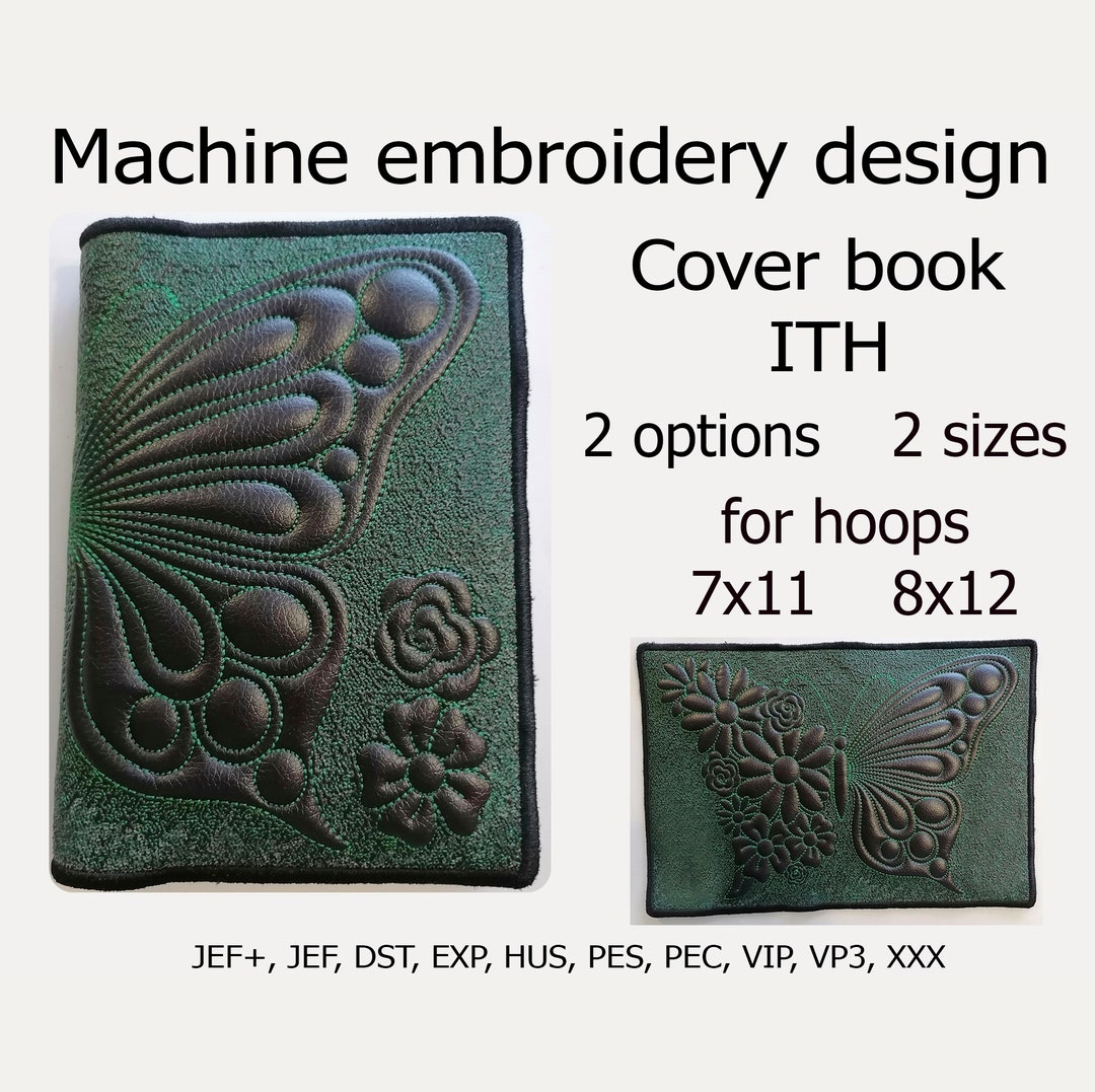Machine Embroidery Design in the Hoop Cover for Book Butterfly and ...