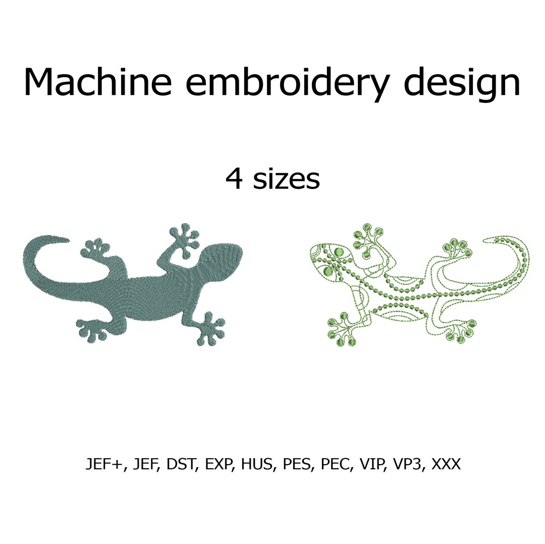 Lizard Machine Embroidery Designs Set Embroidery Designs Digital File 4 ...