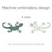 Lizard Machine Embroidery Designs Set Embroidery Designs Digital File 4 ...
