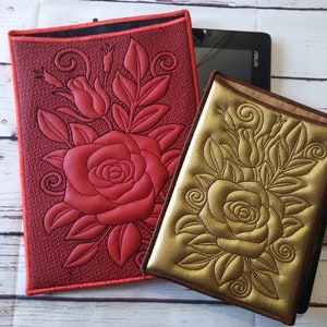 In the Hoop Tablet Case Rose Machine Embroidery Design Cell Phone Cover ...