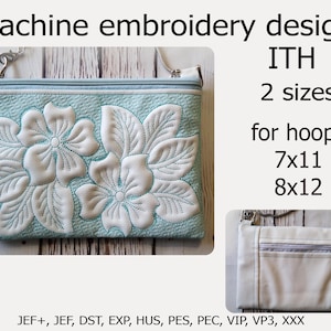 In the Hoop Bag Flowers Embroidery Designs ITH Crossbody Bag ITH ...