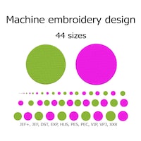 Dotted Monogram Design Frames Set for Machine Embroidery Use - Each ...