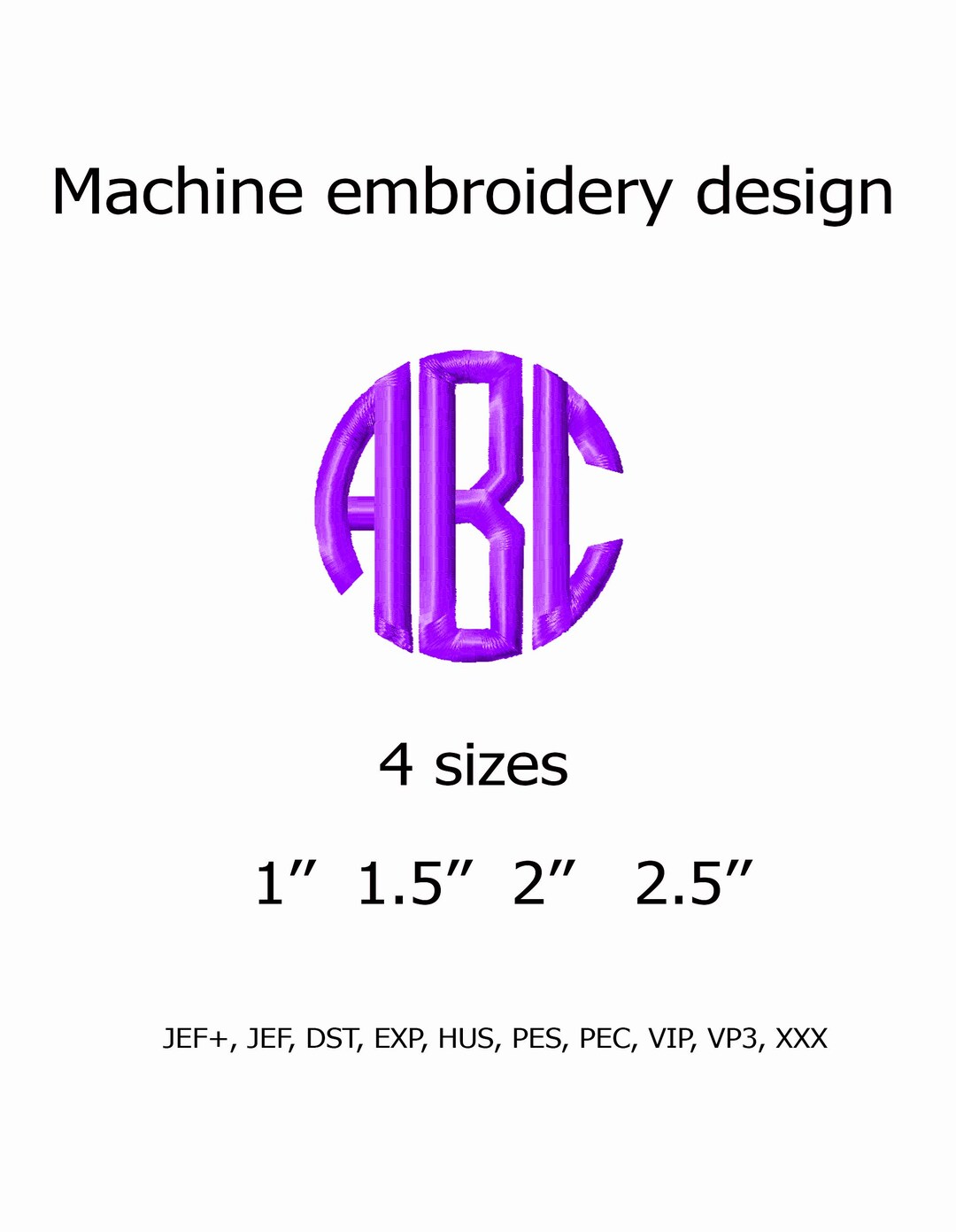 Circle Monogram Machine Embroidery Designs for Hoop 4x4 - Etsy
