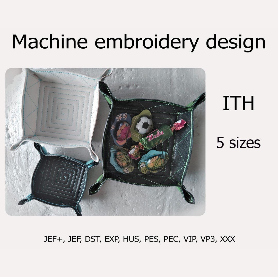 Snap Tray in the Hoop Machine Embroidery Design ITH Organizer ...