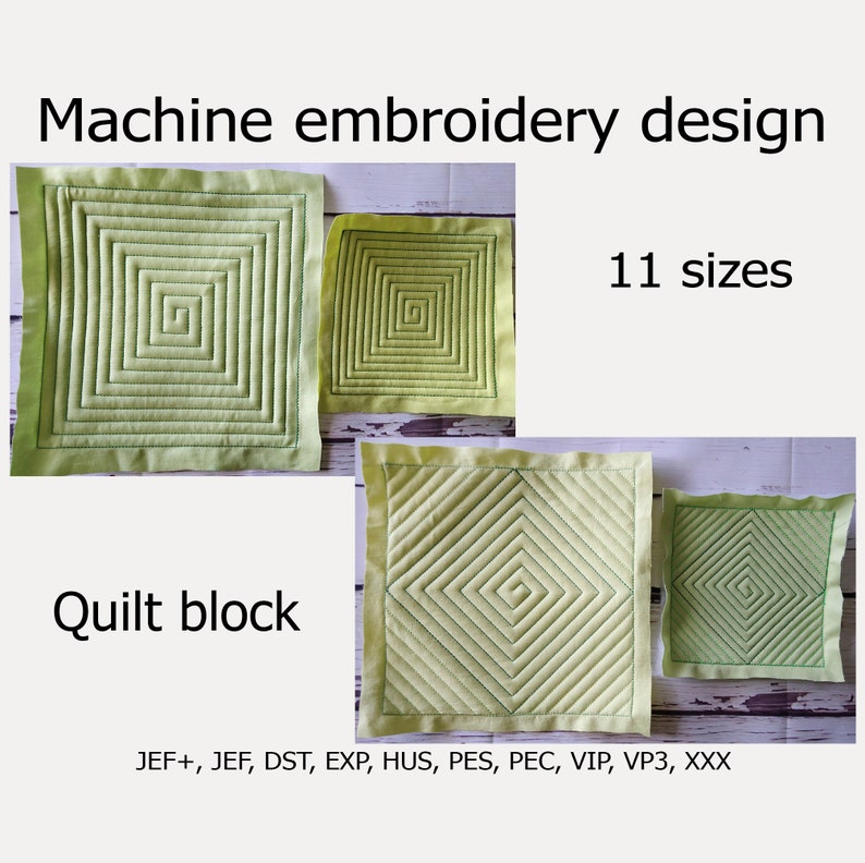 Quilt Block Machine Embroidery Design Trapunto Embroidery Files 11 ...