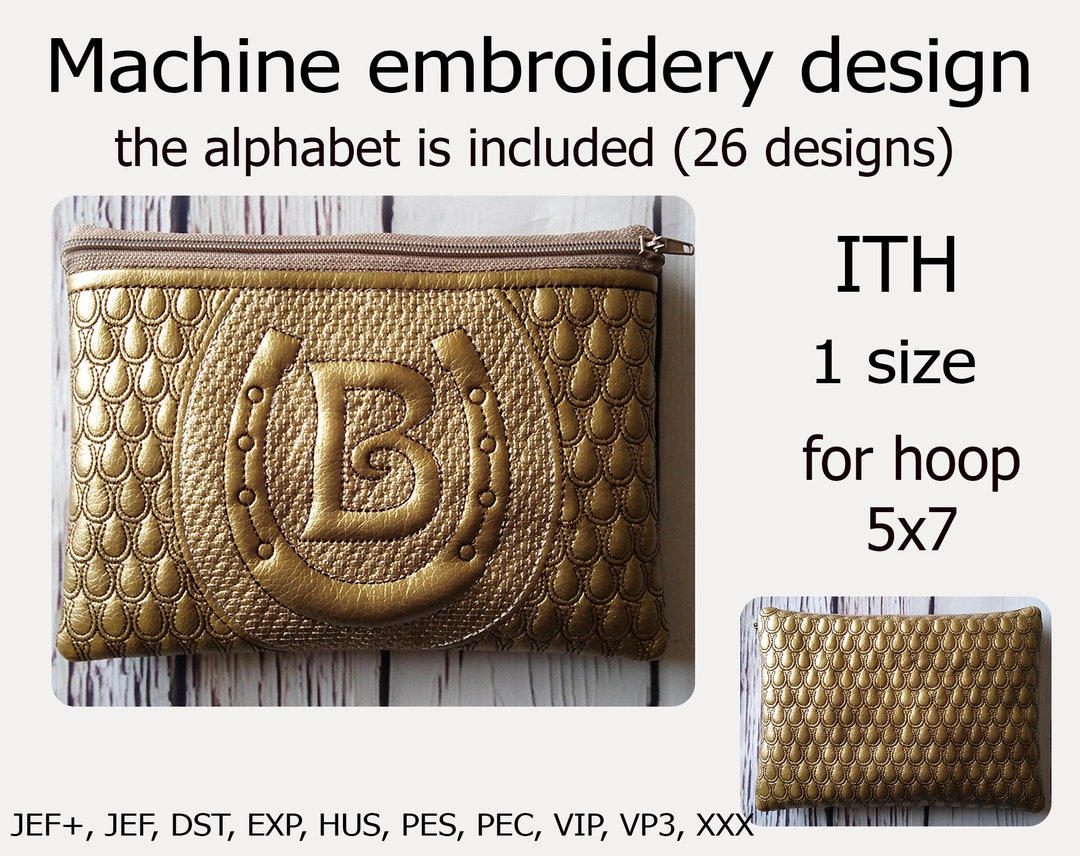 In the Hoop Bag Letter Machine Embroidery Design ITH Project for Hoops ...