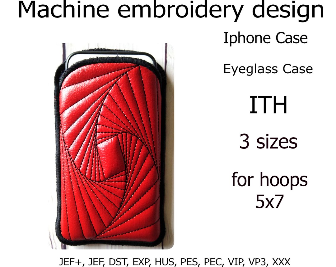 In the Hoop Embroidery Design Zentangle Phone Case Eyeglass Case ...