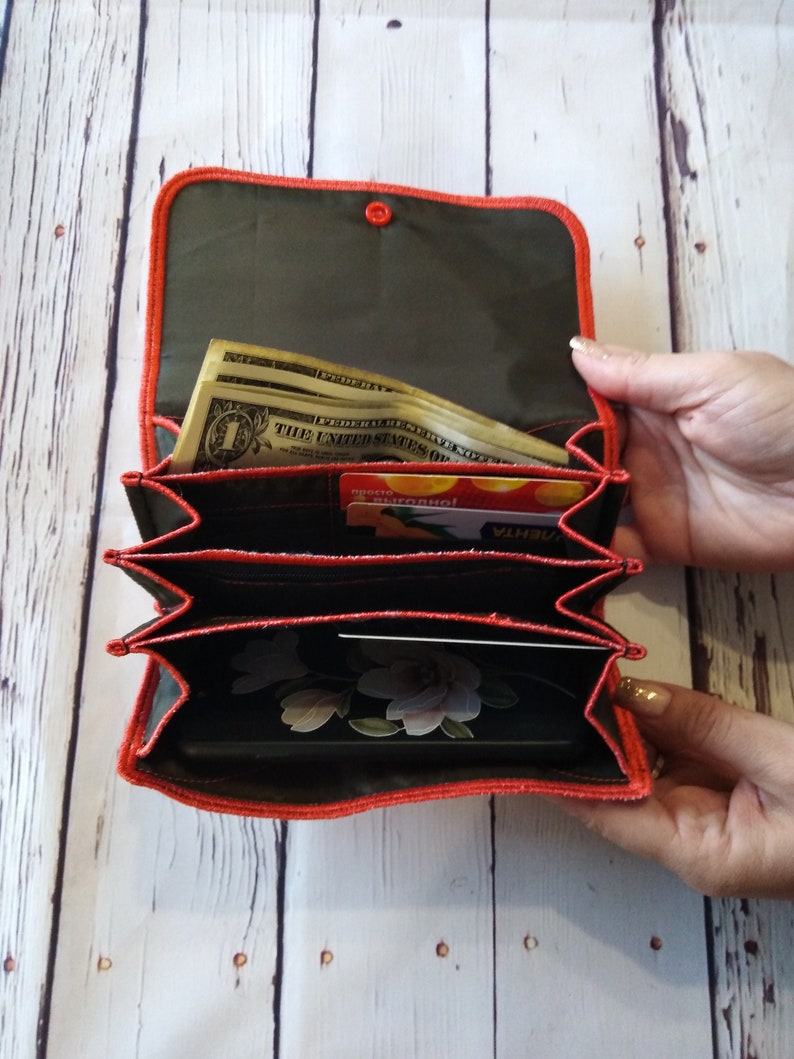 In the Hoop Wallet Embroidery Design ITH Purse, Phone Case, Clutch ...