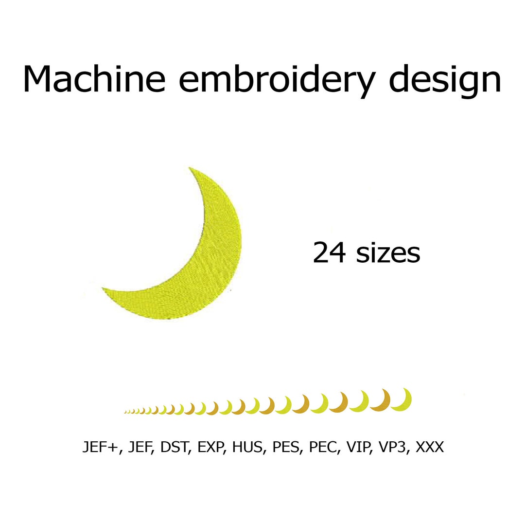 Moon Machine Embroidery Designs Embroidery File 24 Sizes - Etsy