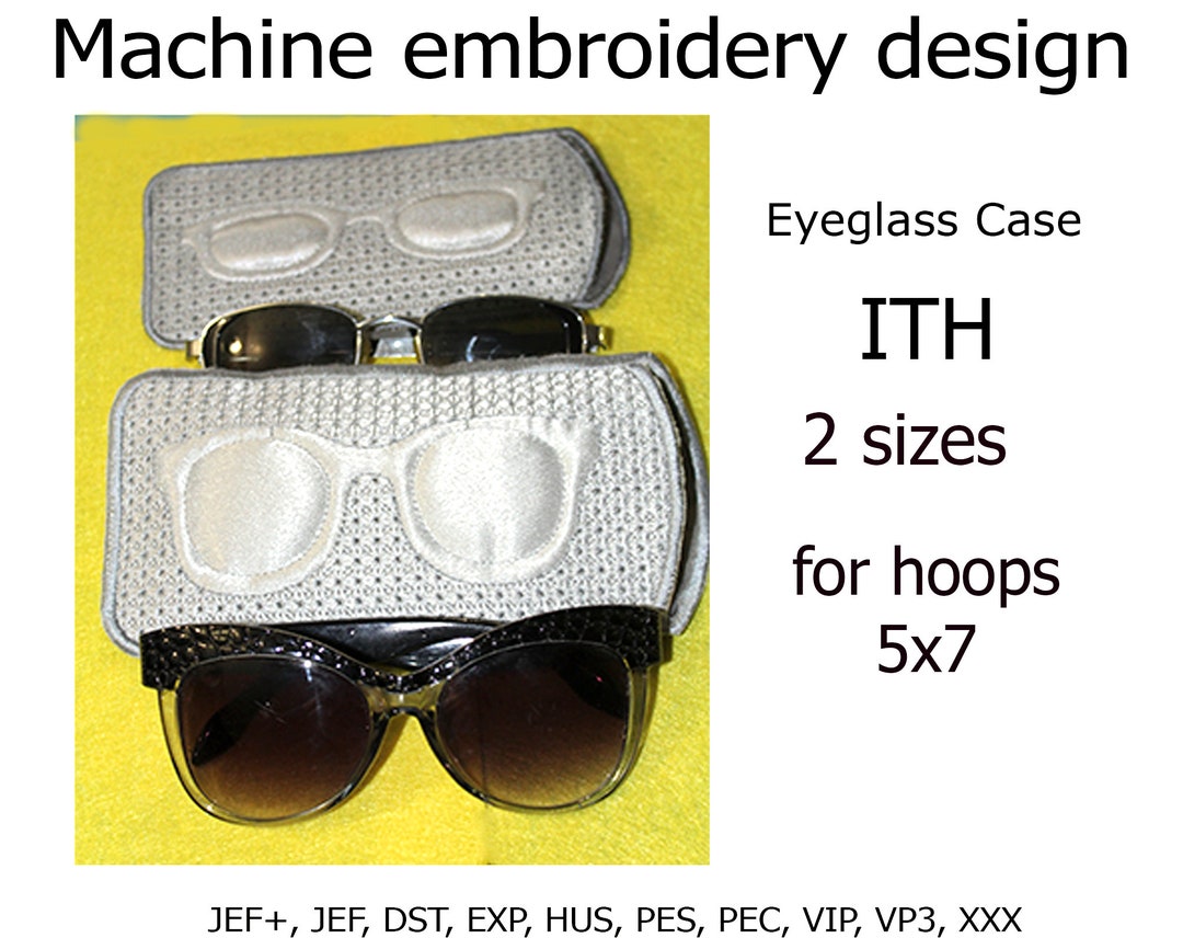 Eyeglass Case in the Hoop Machine Embroidery Design Glasses Embroidery ...
