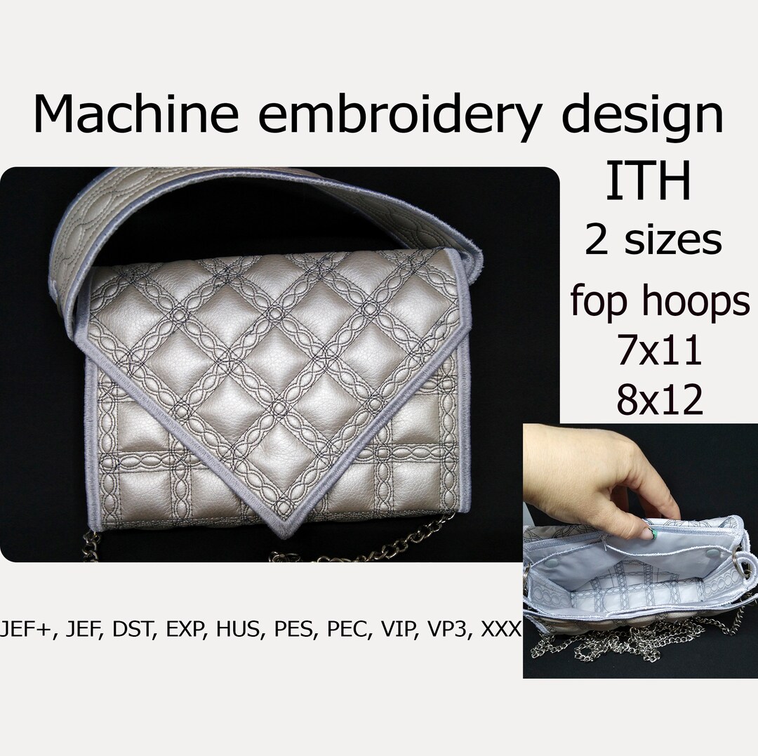 In the Hoop Bag Machine Embroidery Design Little Bag Trapunto ITH ...