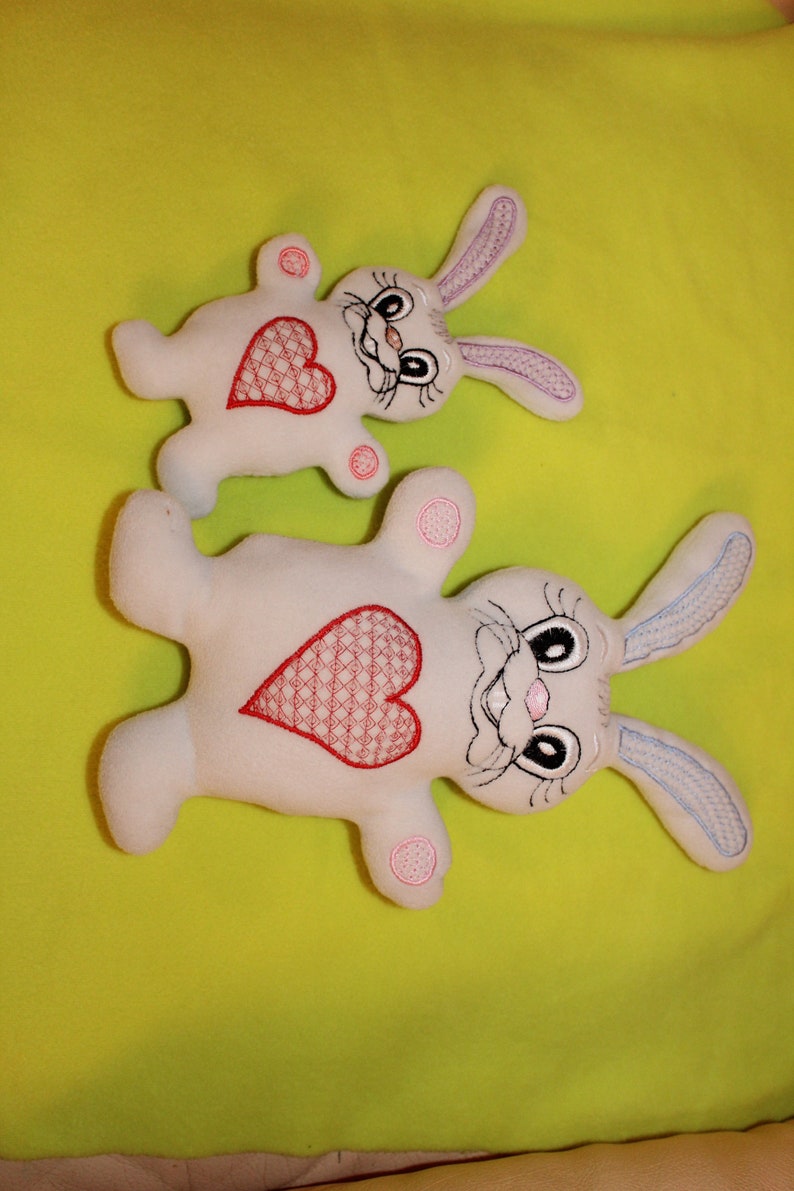 In the Hoop Easter Bunny Machine Embroidery Design ITH Project for ...