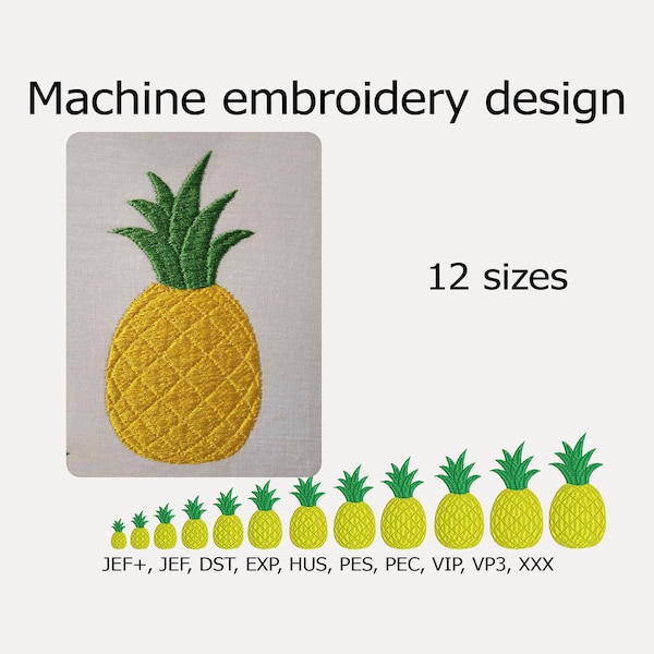 Pineapple Embroidery - Etsy