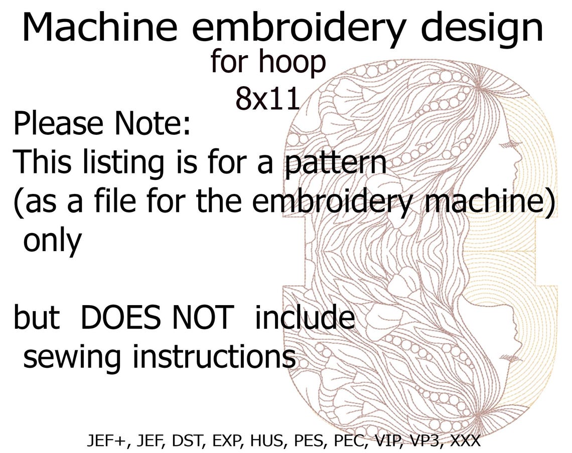 Machine Embroidery Design - Pattern for Clam up Bag Only. Project for ...