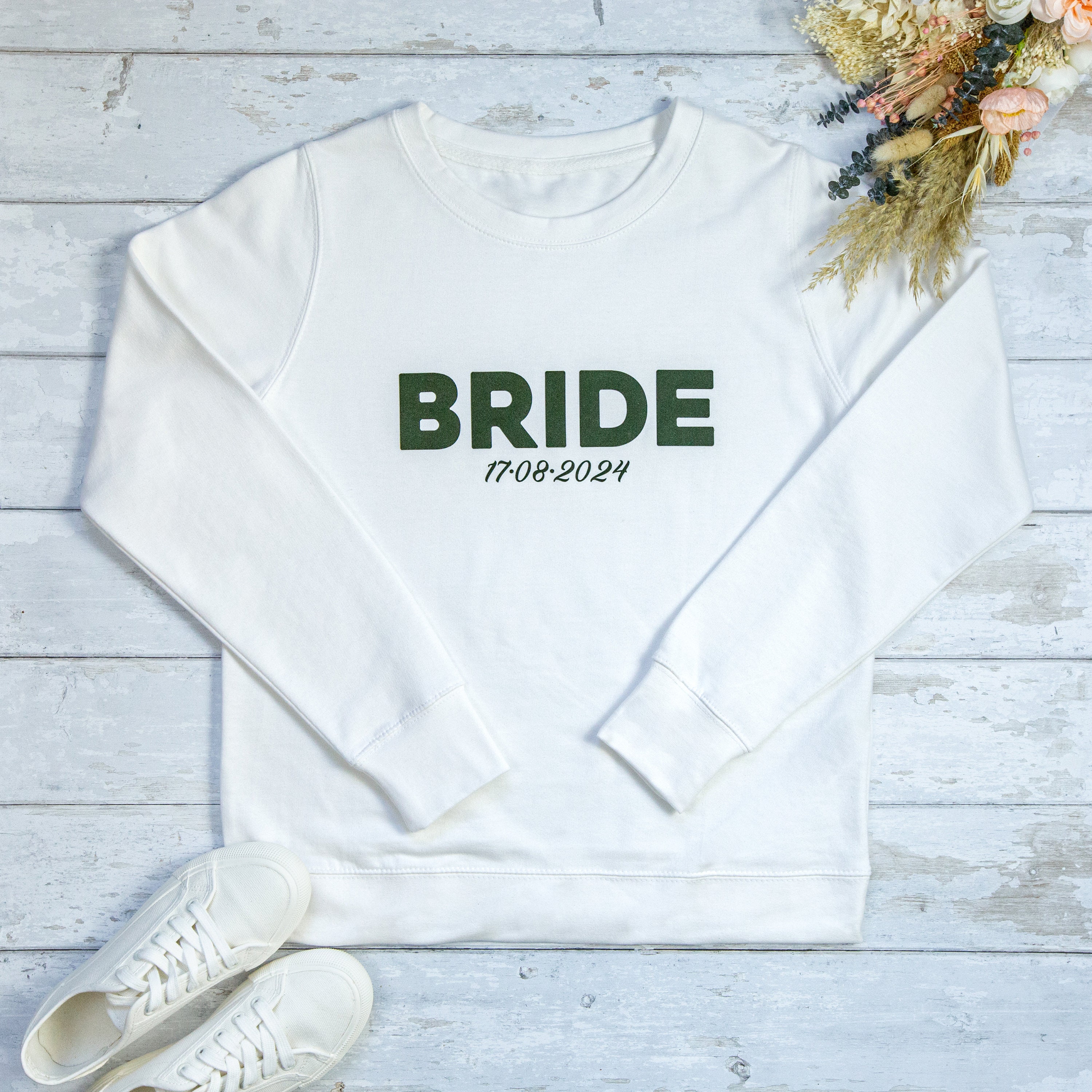 Personalised Bride Sweatshirt Custom Bridal Jumper Wifey - Etsy
