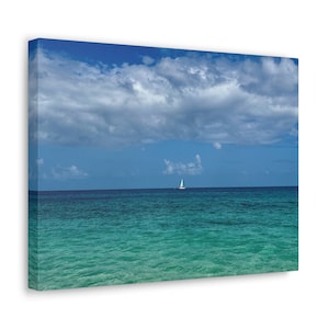 Serene Tropical Ocean View Canvas Print | Coastal Home Decor Wall Art ...