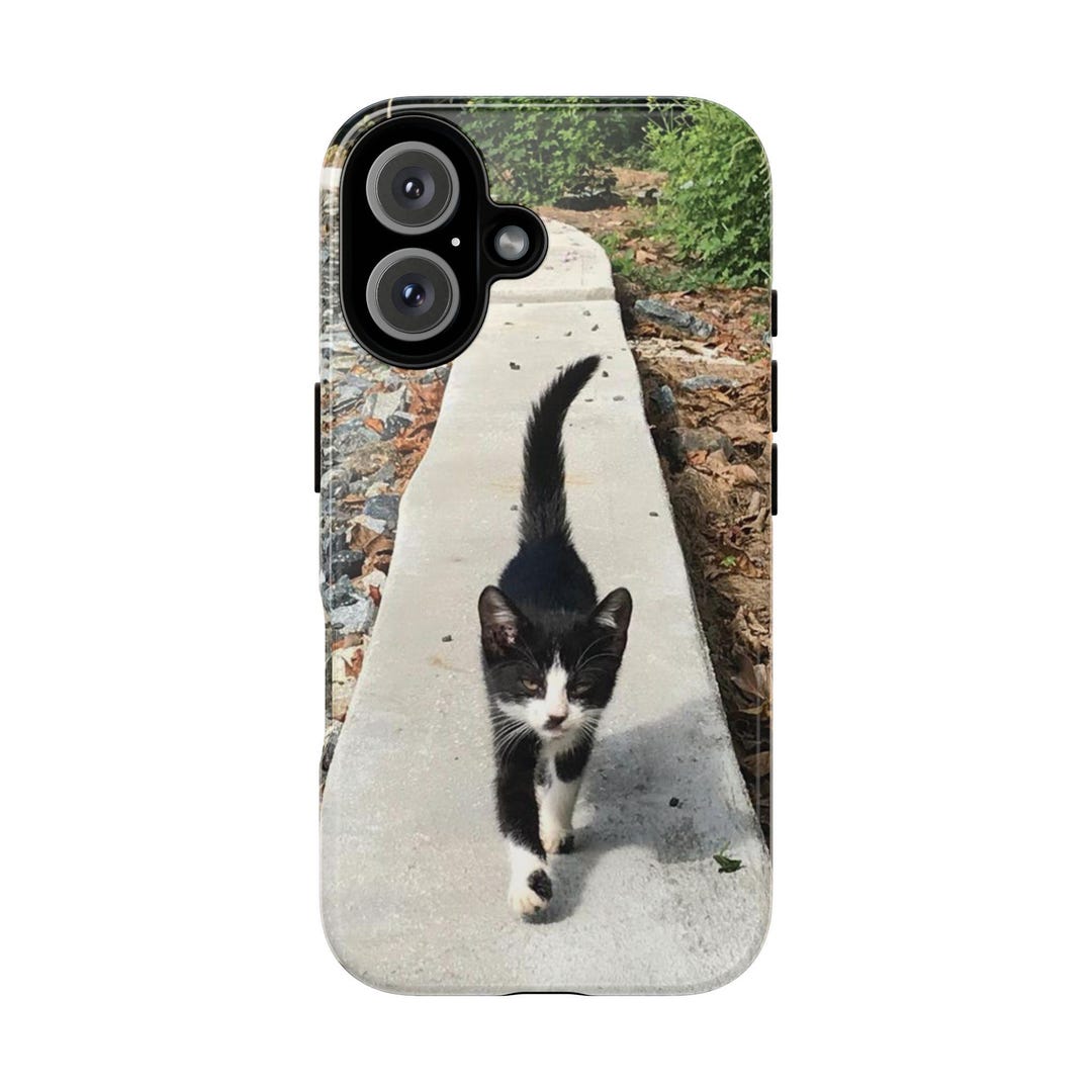 Kitten iPhone 16 Case | Tuxedo Cat iPhone 16 Pro Case | Black and White ...