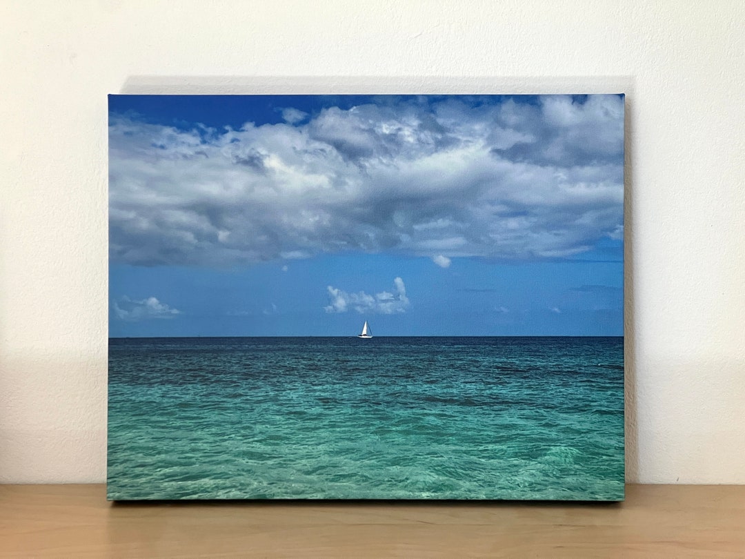 Serene Tropical Ocean View Canvas Print | Coastal Home Decor Wall Art ...