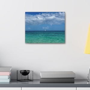 Serene Tropical Ocean View Canvas Print | Coastal Home Decor Wall Art ...