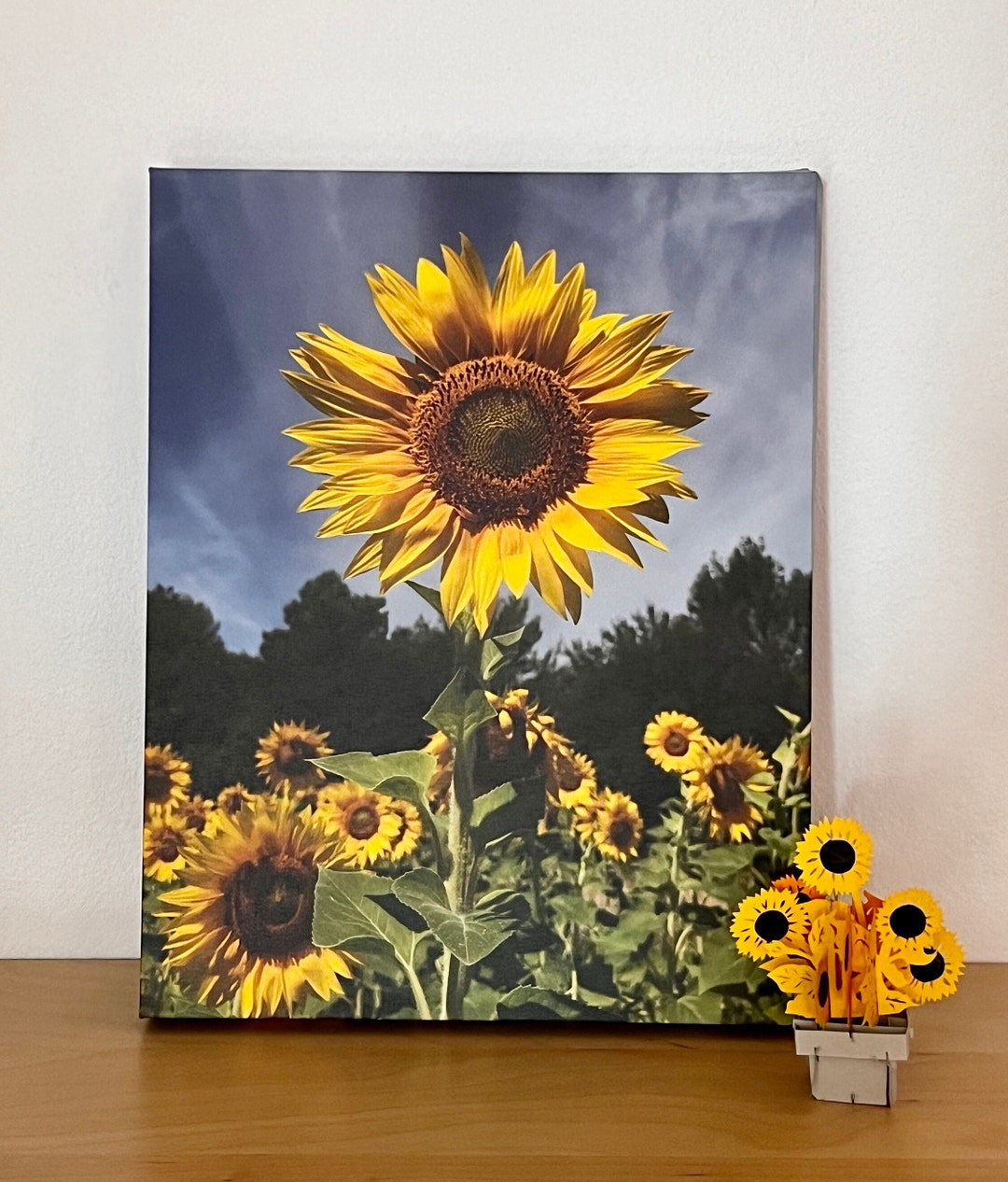 Sunflower Field Canvas Print, Sunflower Wall Art Poster, Sunflower ...