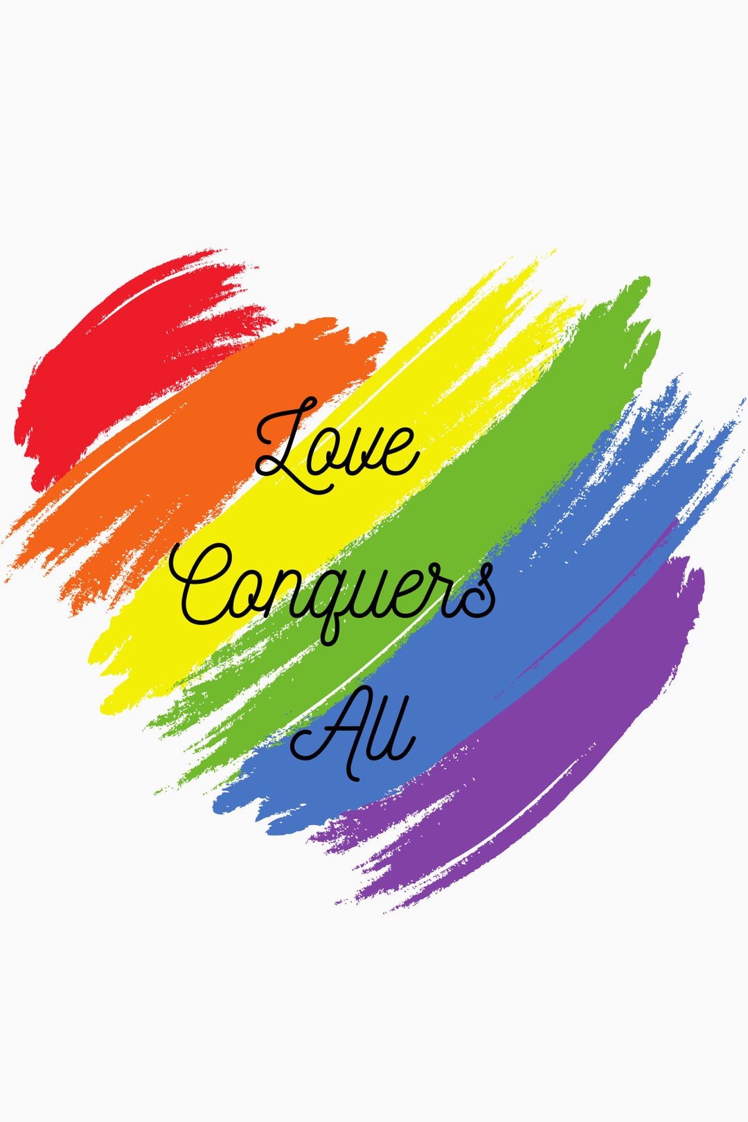 Love Conquers All LGBTQIA Sticker Decal Pride Month LGBT Flag Pride ...
