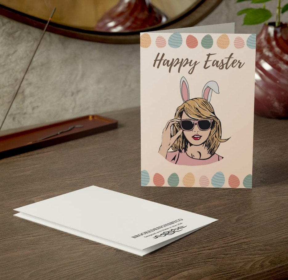 Easter Taylor Music Swift Card, Handdrawn Card, Easter Gifts, Easter ...