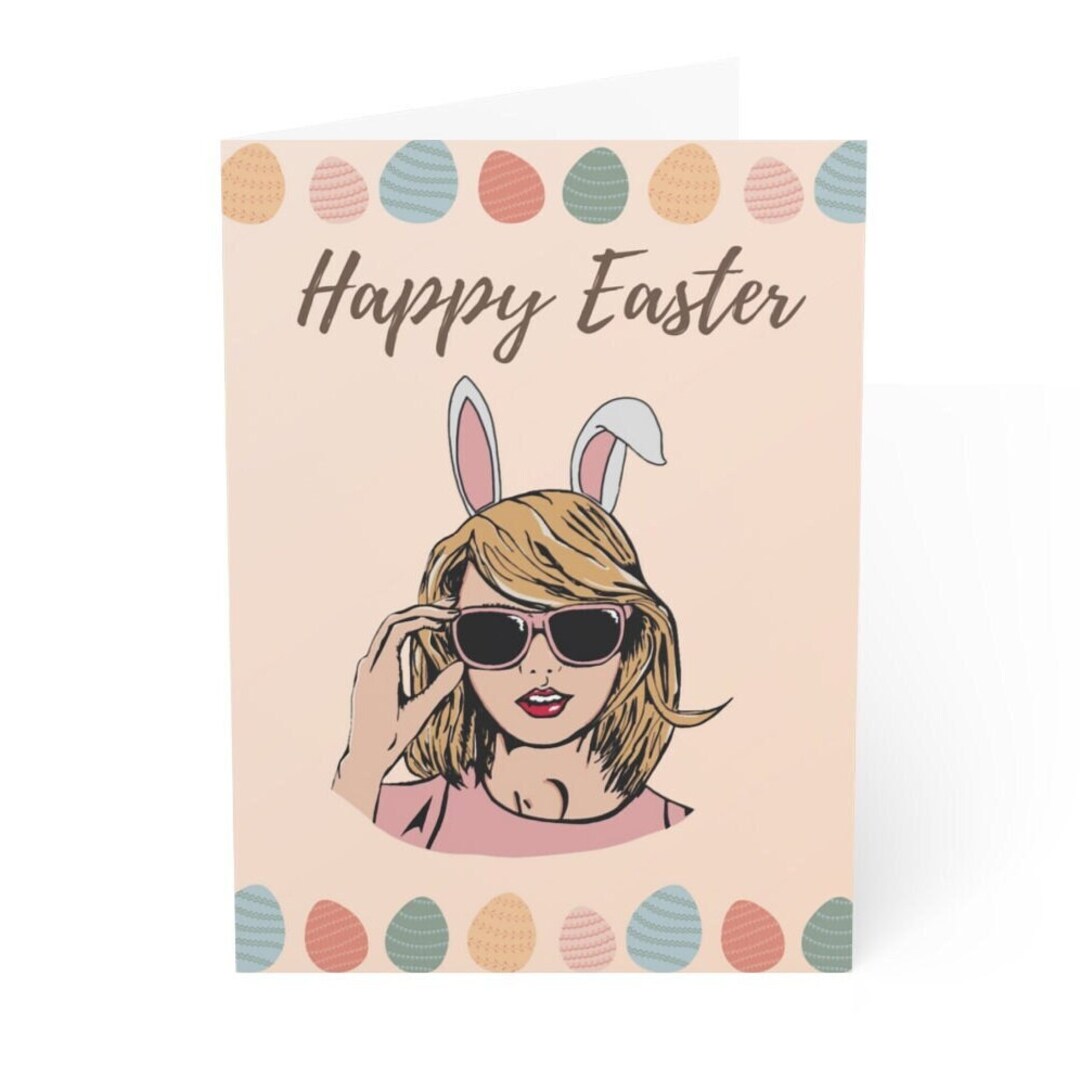 Easter Taylor Music Swift Card, Handdrawn Card, Easter Gifts, Easter ...