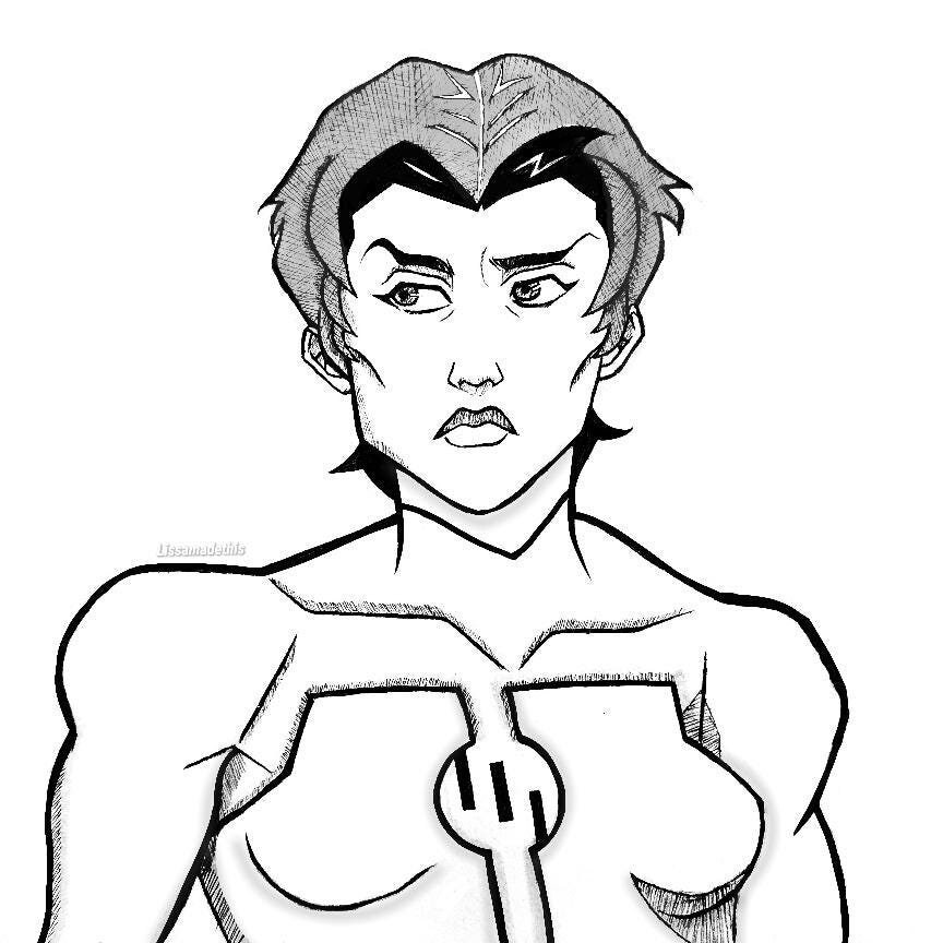 Anissa INVINCIBLE Digital Art in Grayscale/ Coloring Sheet - PDF/ JPG ...