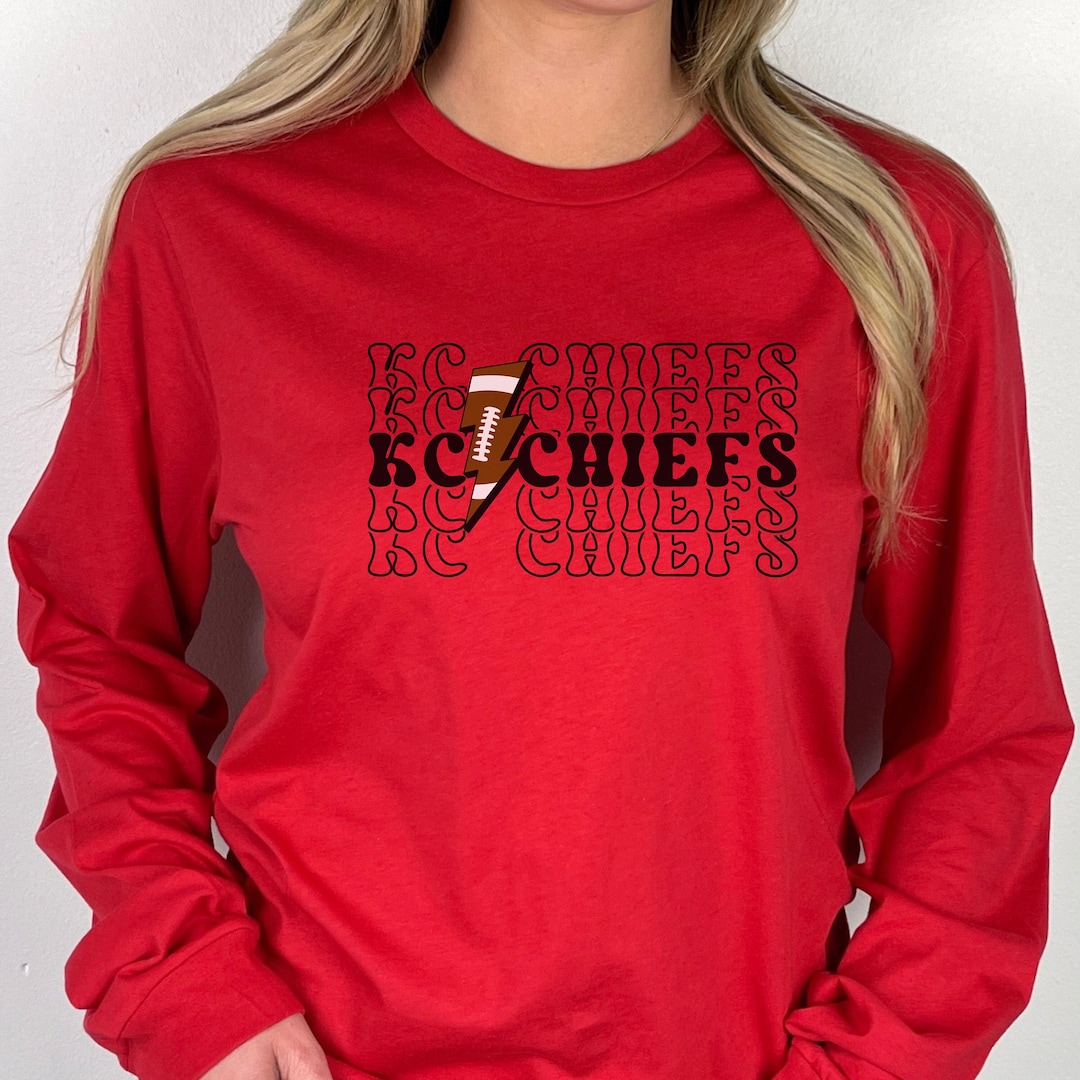 KC Chiefs Shirt Women, Chiefs Football Fan Sweatshirt, KC Football ...