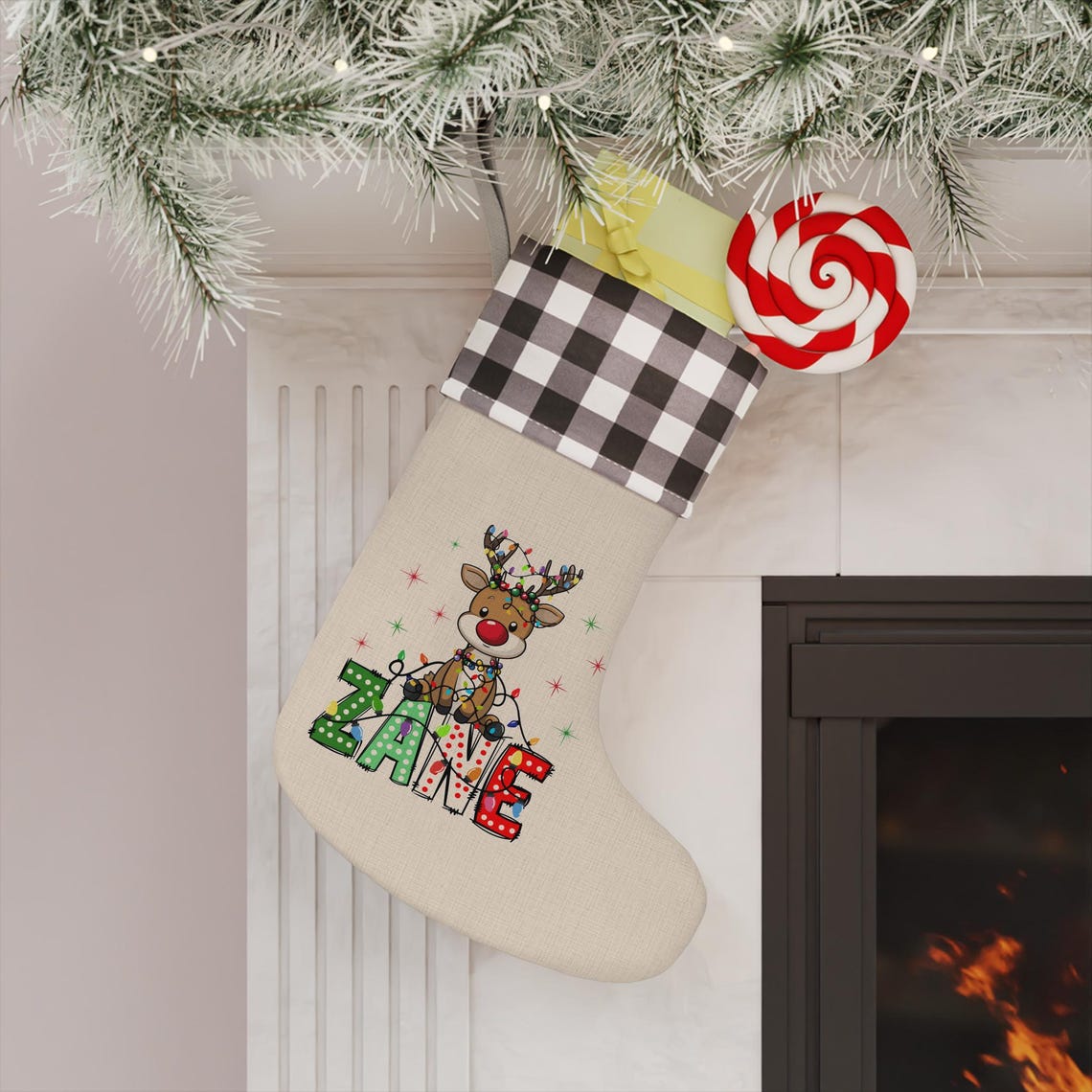 Personalized Christmas Stocking With Name, Custom Name Stocking ...