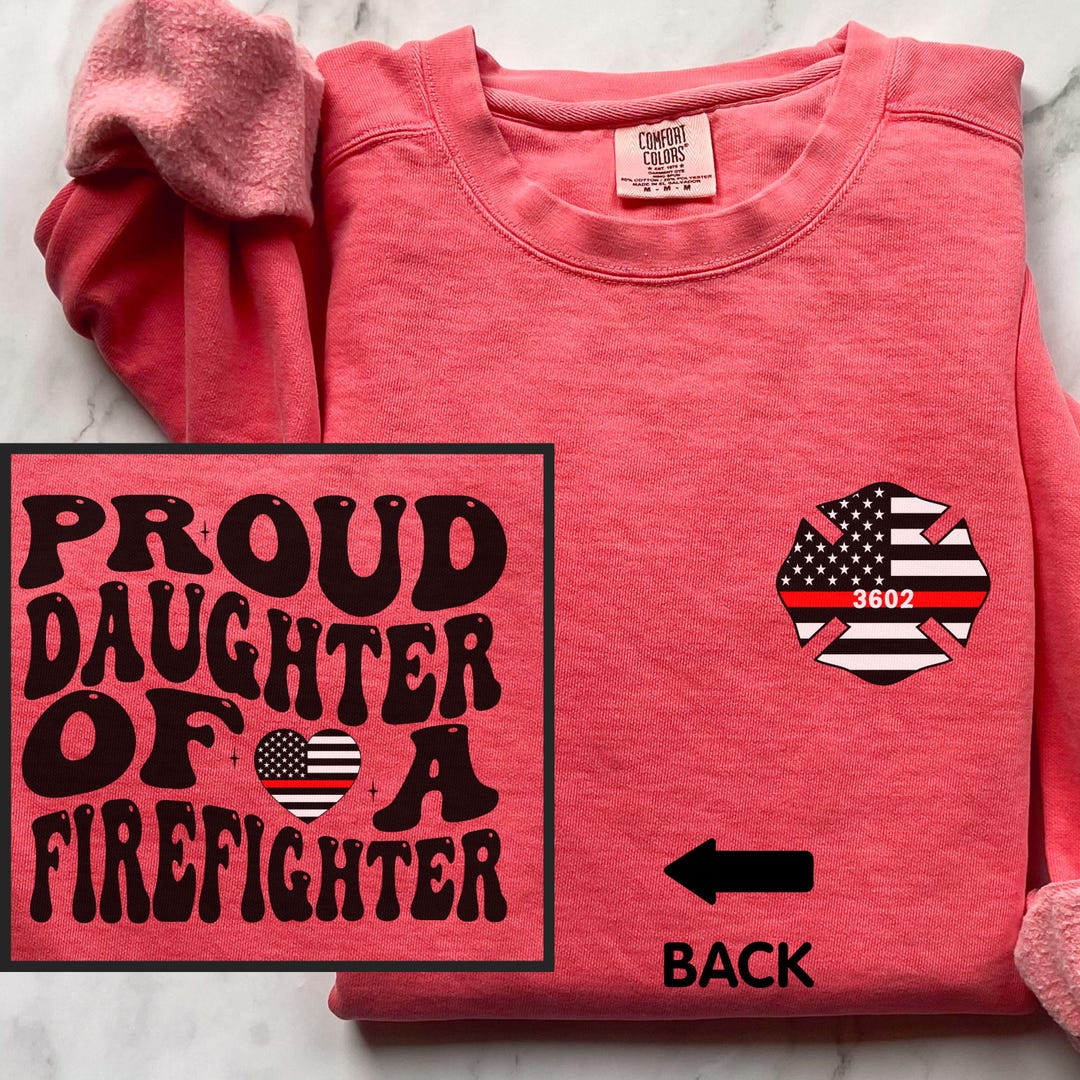 Firefighter Daughter Shirt, Proud Firefighter Daughter Gift ...