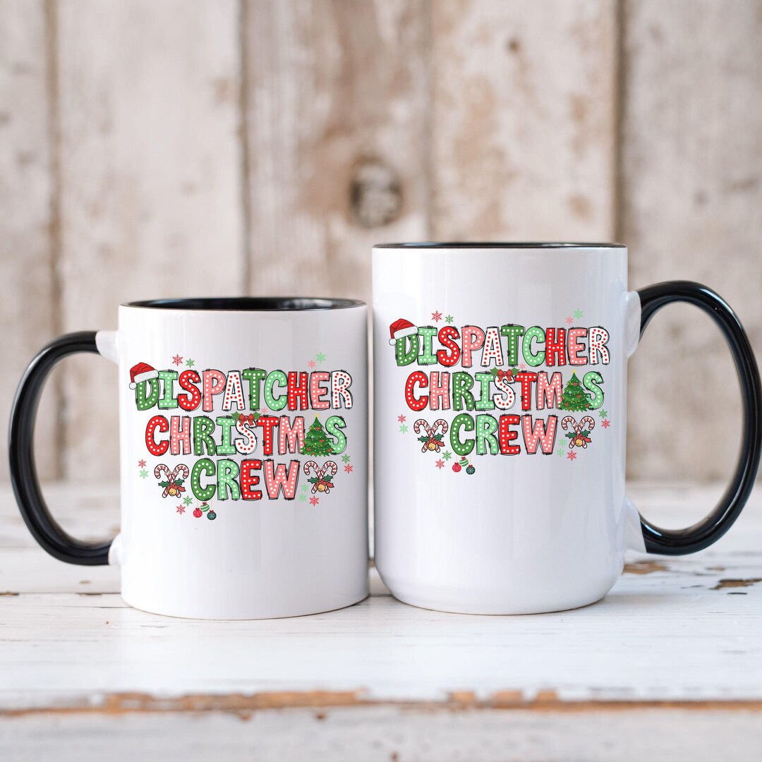 Funny 911 Dispatchers Christmas Mug, Christmas 9-1-1 Dispatcher Coffee ...