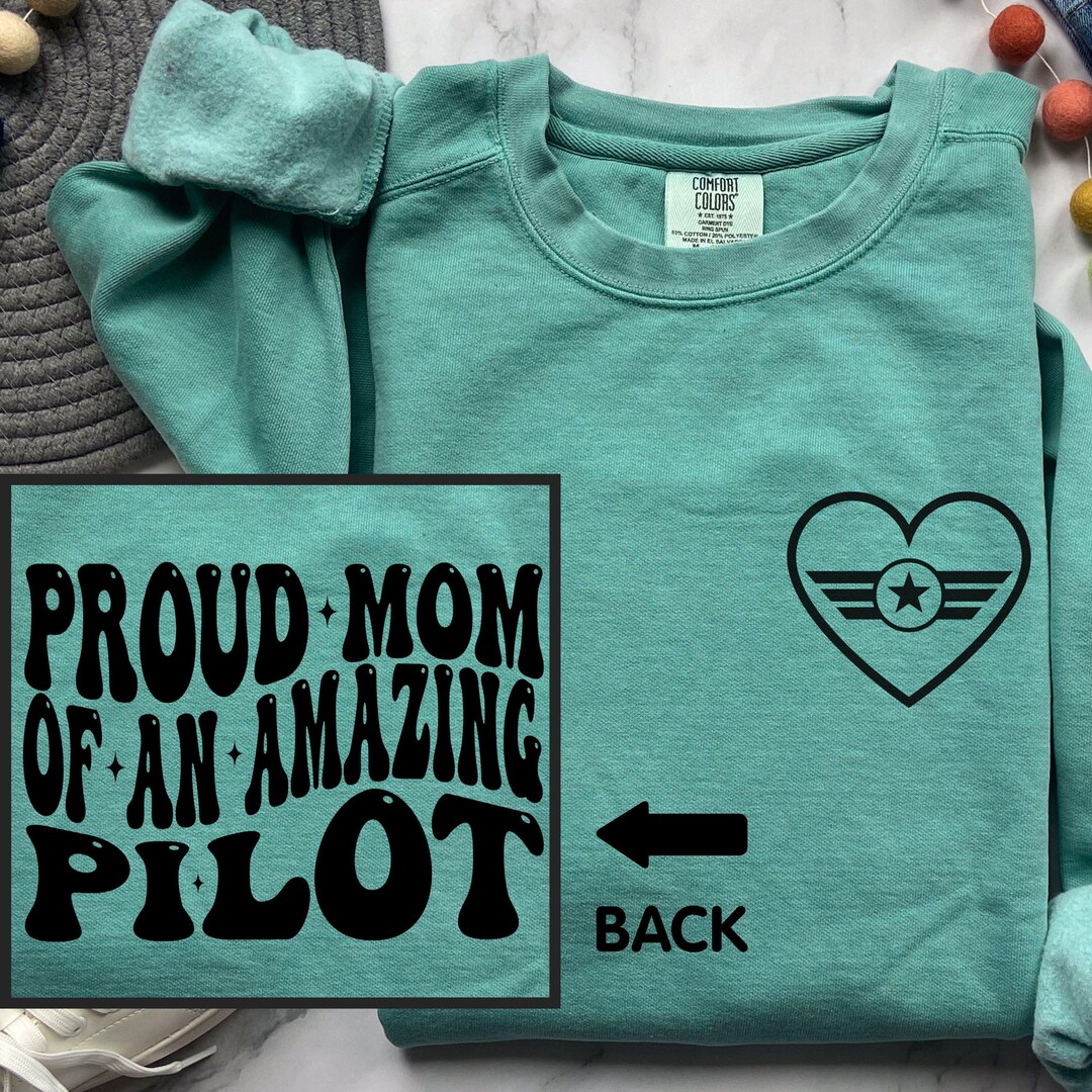 Pilot Mom Shirt, Helicopter Pilot Mom Comfort Colors, Pilot Mom Gift ...